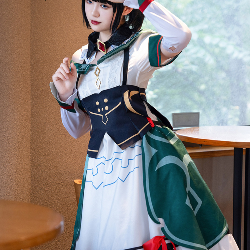 Jual Genshin Impact cos Catherine Cosplay kostum Adventurers Association npc maid Game animation ...
