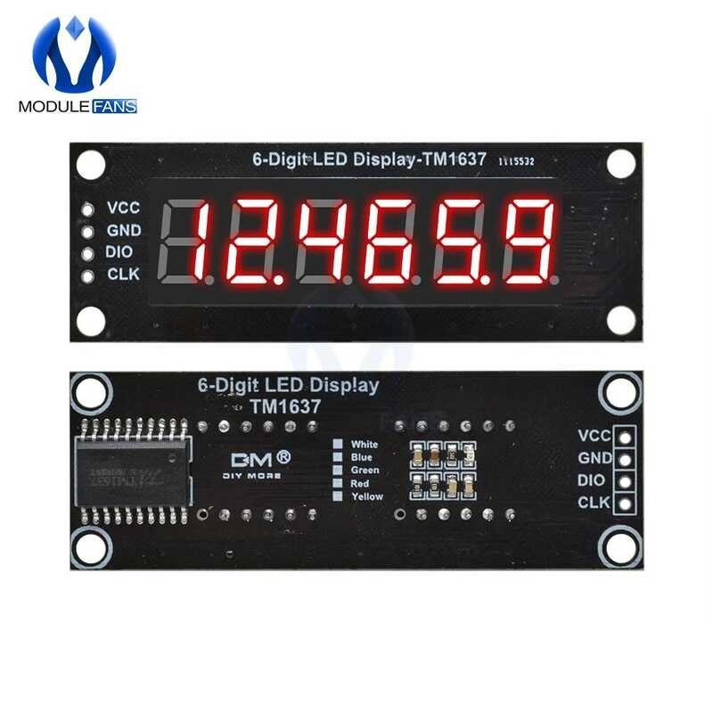Jual 6 Digit 0.36" 7 Segmen TM1637 Display Module 0.36 inci LED Indikator untuk Arduino DIY Red ...