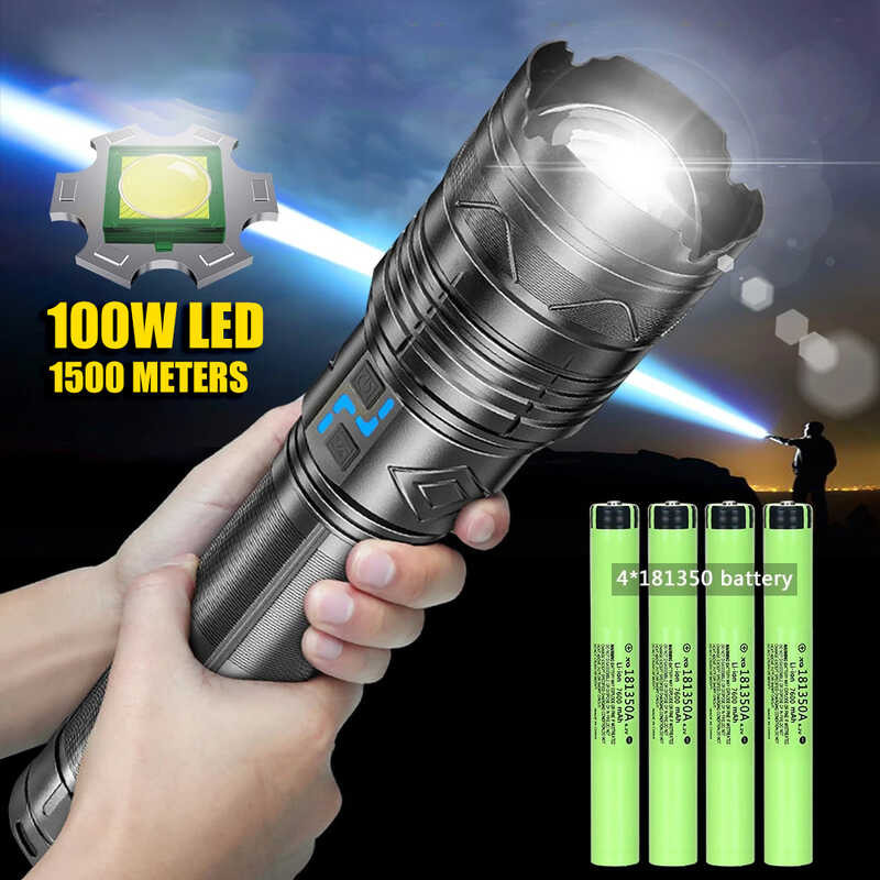 Jual Lampu Flashlight LED GT60 yang paling kuat Jarak Pertahanan ...