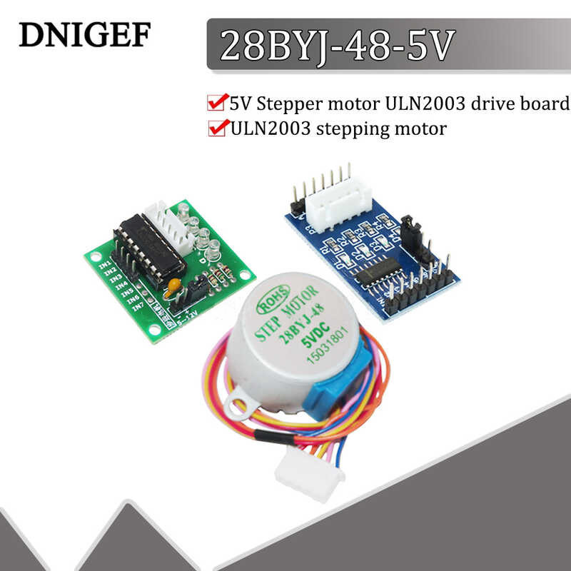 Jual 4 Fase 28BYJ-48-5V Motor+ Stepper Motor + ULN2003 Driver Board ...