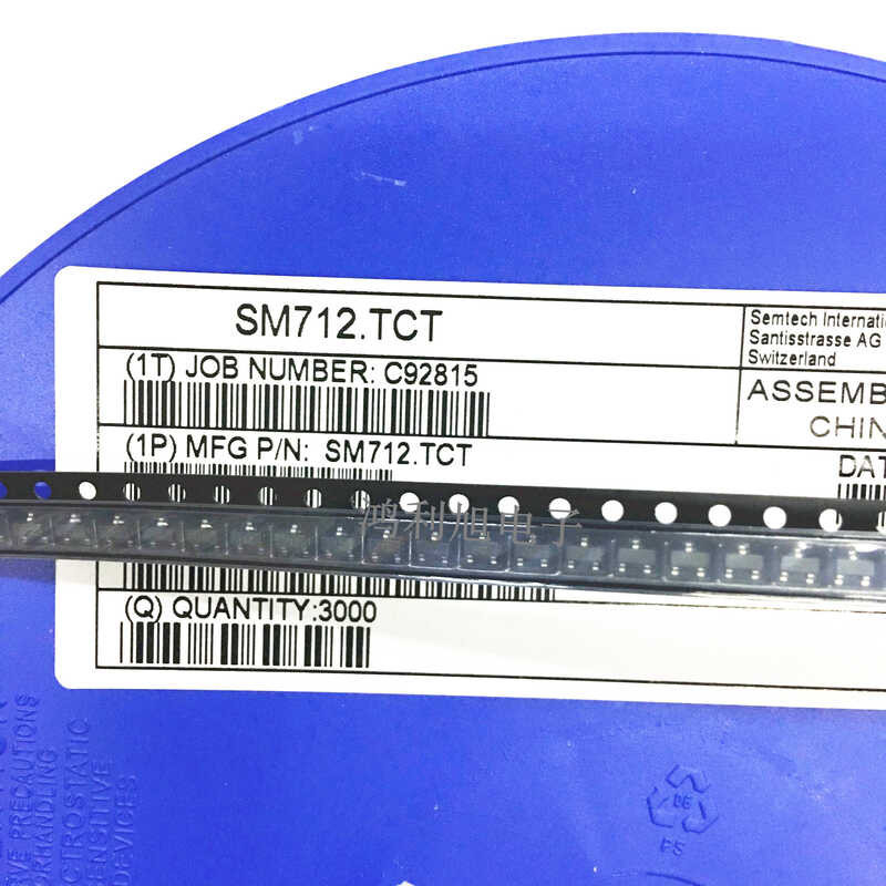 Jual SM712.TCT SM712 100PCS/Lot MARKING 712 ESD Suppressor Diode TVS Bi-Dir 12V/7V 26V/19Vc 3 ...