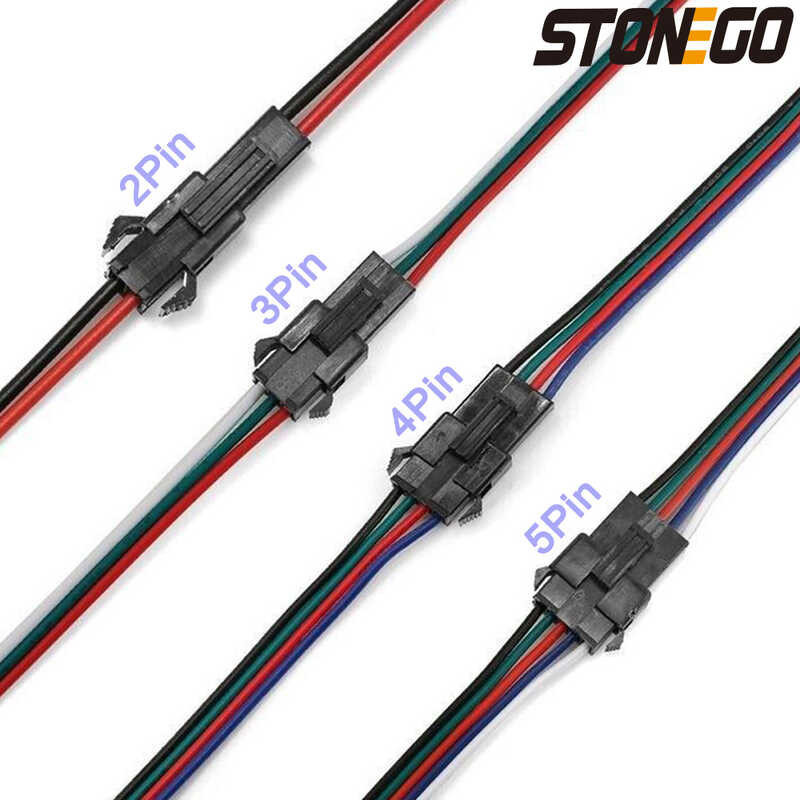 Jual STONEGO 20/40PCS Extension Connector Cable Wires Electric Male ...