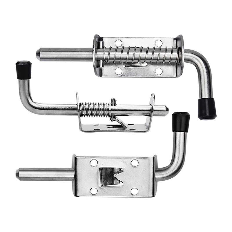 Jual 2Pcs Garage Door Lock Stainless steel Spring Bolts Latches ...