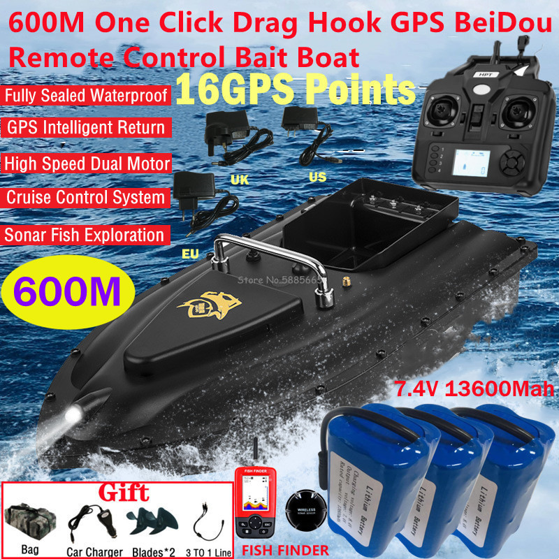 Jual 600M 16 GPS Auto Return Remote Fishing 2.4G Lighting Smart Sonar ...