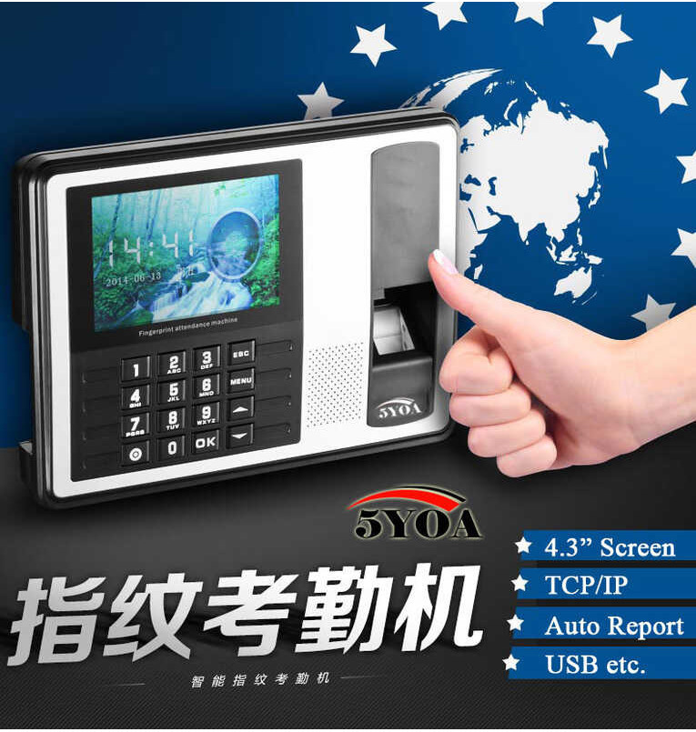 Jual TCP IP Biometric Fingerprint Time Attendance Clock Recorder ...
