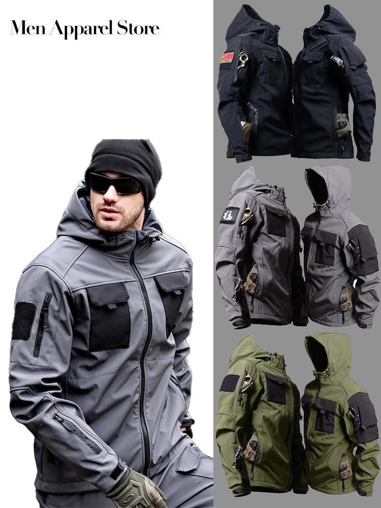 Jual Jaket Militer Hiu laki-laki Taktik Shell Soft Windproof Waterproof ...