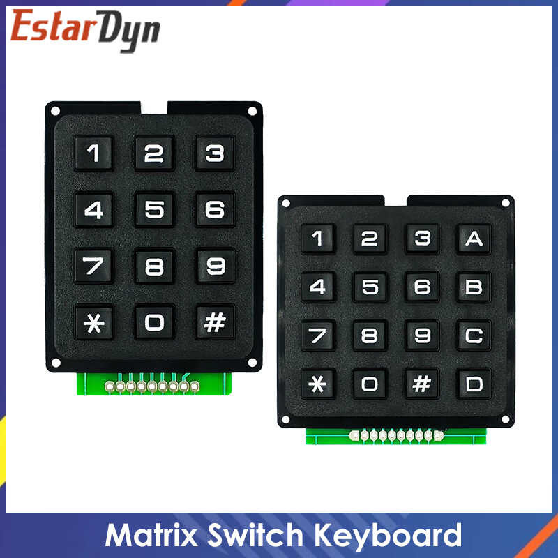 Jual 4*4 Matriks 3*4 Keyboard Array Module ABS Plastic Keys 4x4 3x4 12 16 Key Button Membrane ...