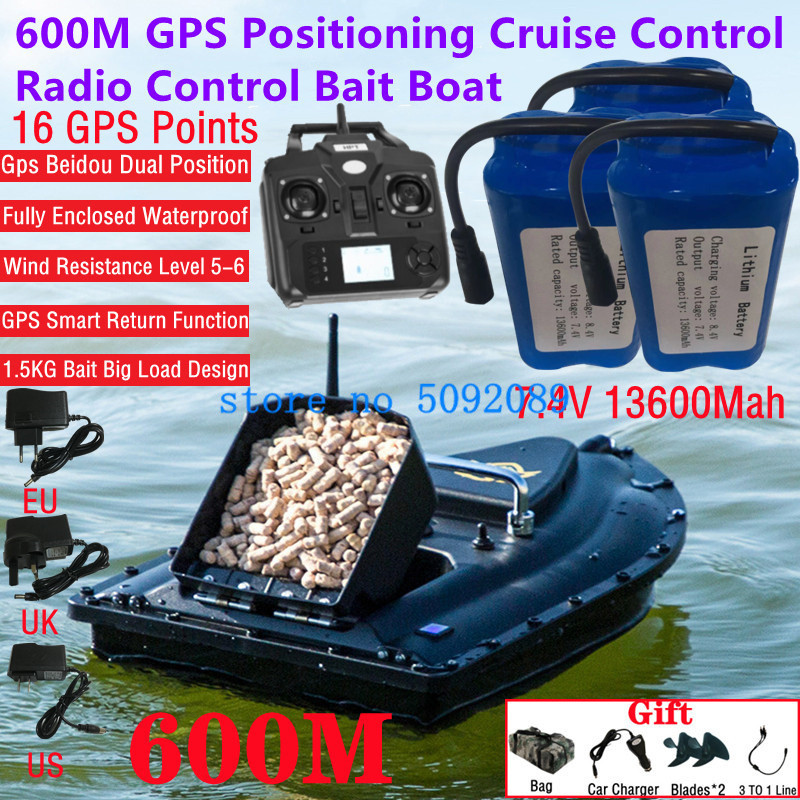 Jual 16 GPS Auto Return Fishing 600M Lighting Fixed Speed Cruise Unhooking Waterproof Electric ...