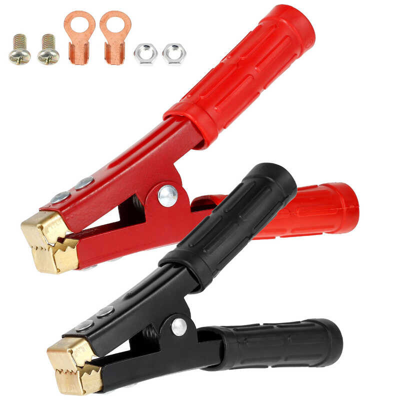 Jual 2pcs 500-1000Amp Heavy Duty Copper Alligator Clips Terminal Test ...