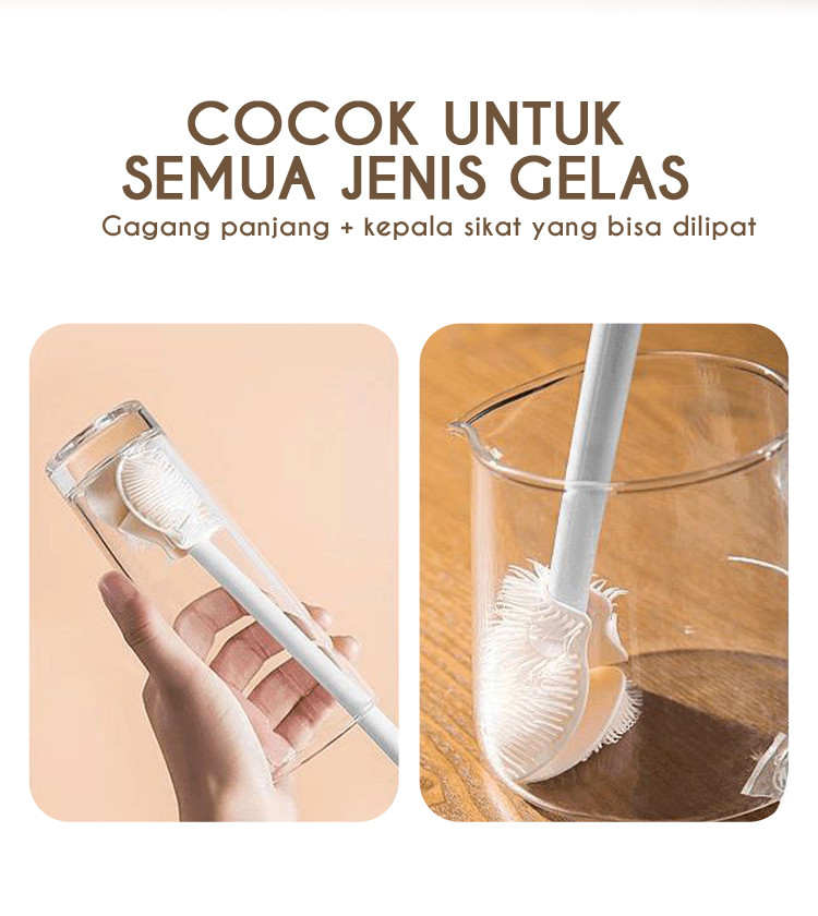 Jual Sikat Pembersih Botol/Gelas Serbaguna S01 Cleaning Brush / Alat ...