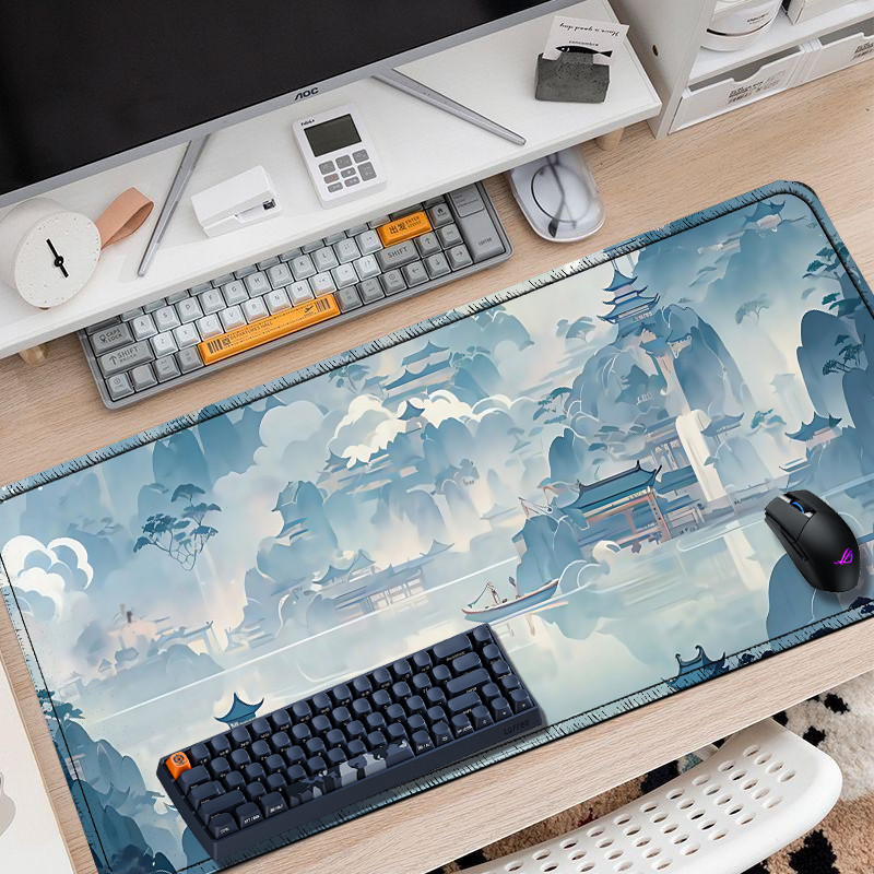 Jual Ink painting style strong visual impact mouse pad karet besar ...