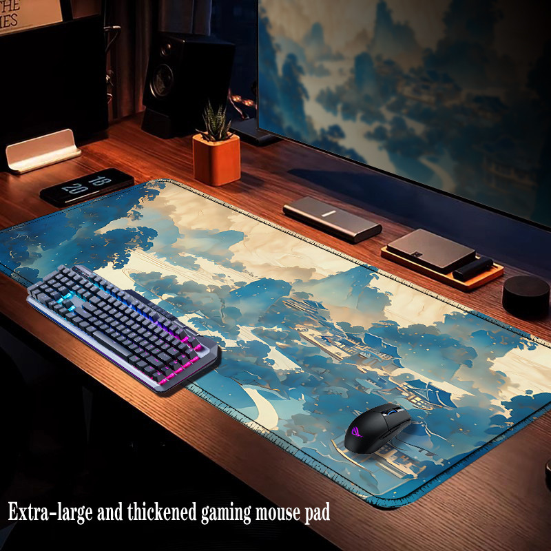 Jual Ink painting style aesthetic panjang mouse pad karet besar ...
