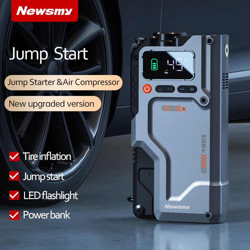 Jual Newsmy 5 In 1 Jump Starter dengan Compressor 20000mAh Portable ...