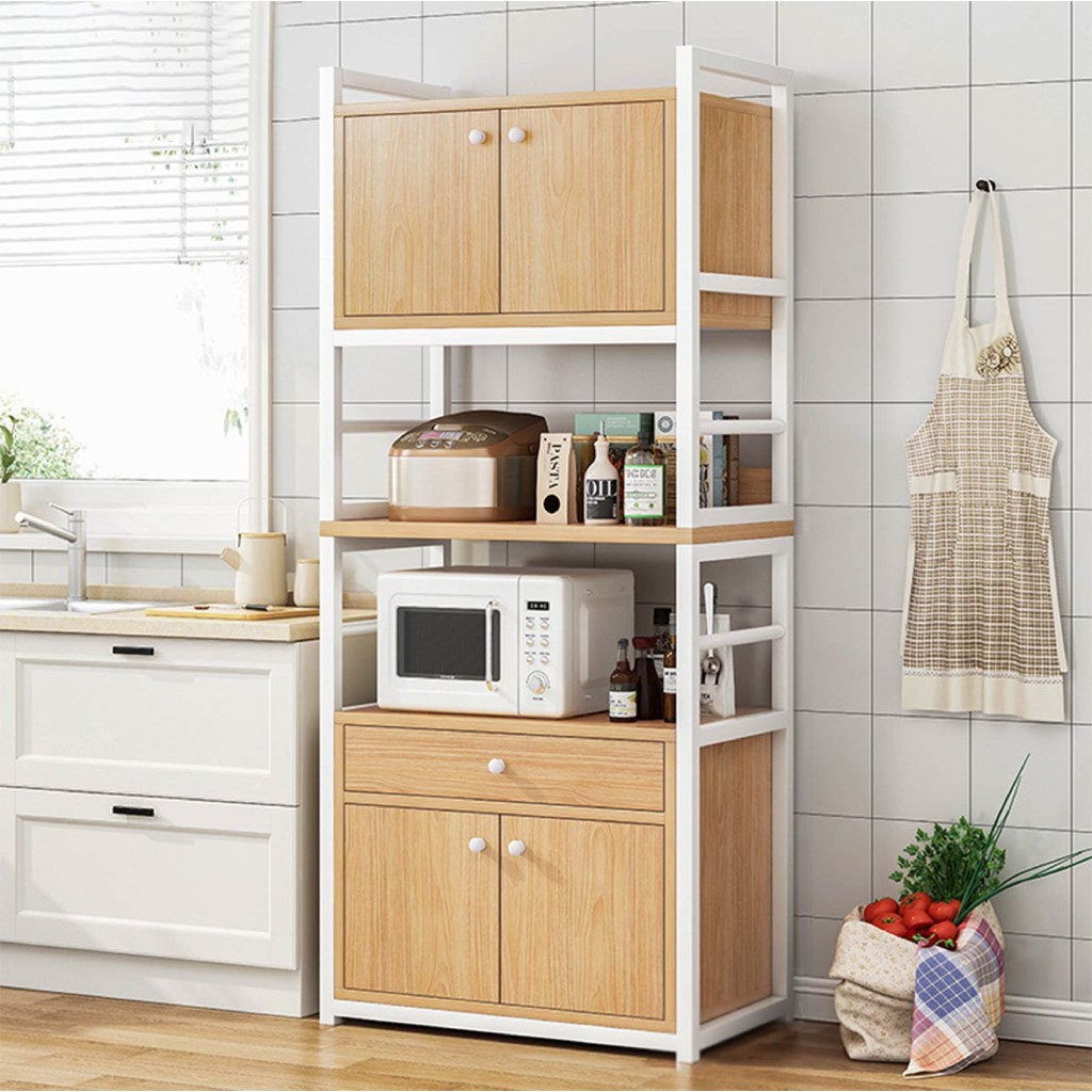 Jual Homedoki Lemari Dapur Kayu/Rak Dapur Minimalis/Rak Dapur Serbaguna ...