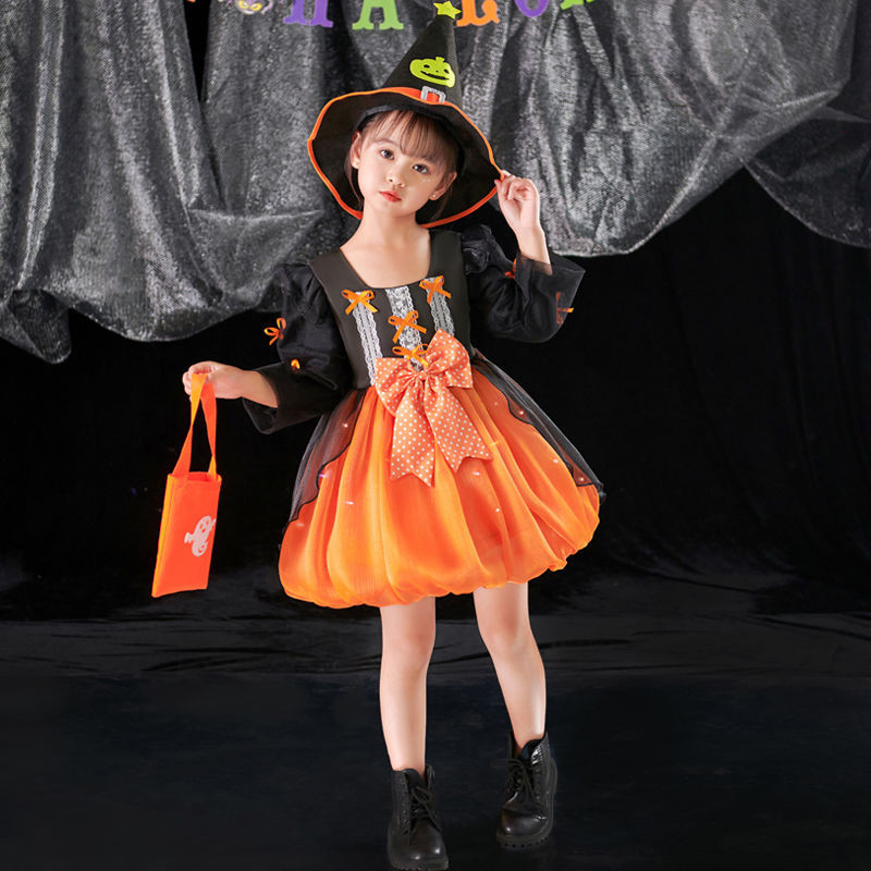 Jual Kostum Halloween Anak Perempuan Gaun Putri Labu Gaun Pesta ...