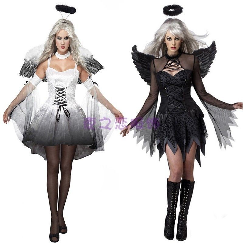 Jual Halloween Christmas Cosplay Costume Vampire Black Ghost Bride ...
