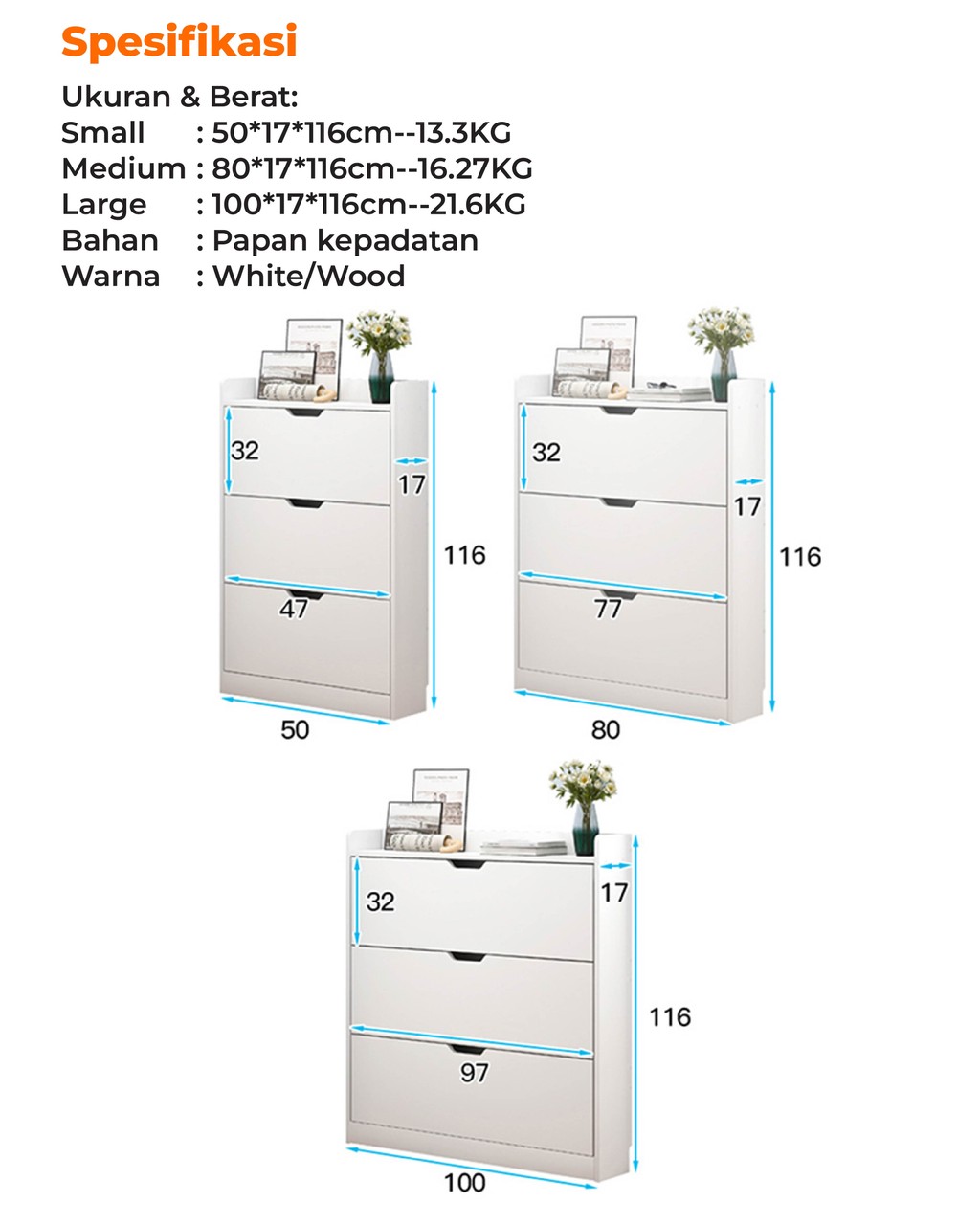 Jual Homedoki Rak Sepatu/Lemari Sepatu/Rak Sepatu Susun Tertutup/Lemari ...
