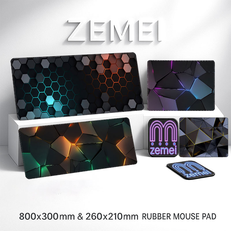 Jual ZE MEI Gaming Mouse Pad Men's Tech-Inspired Geometric Texture ...