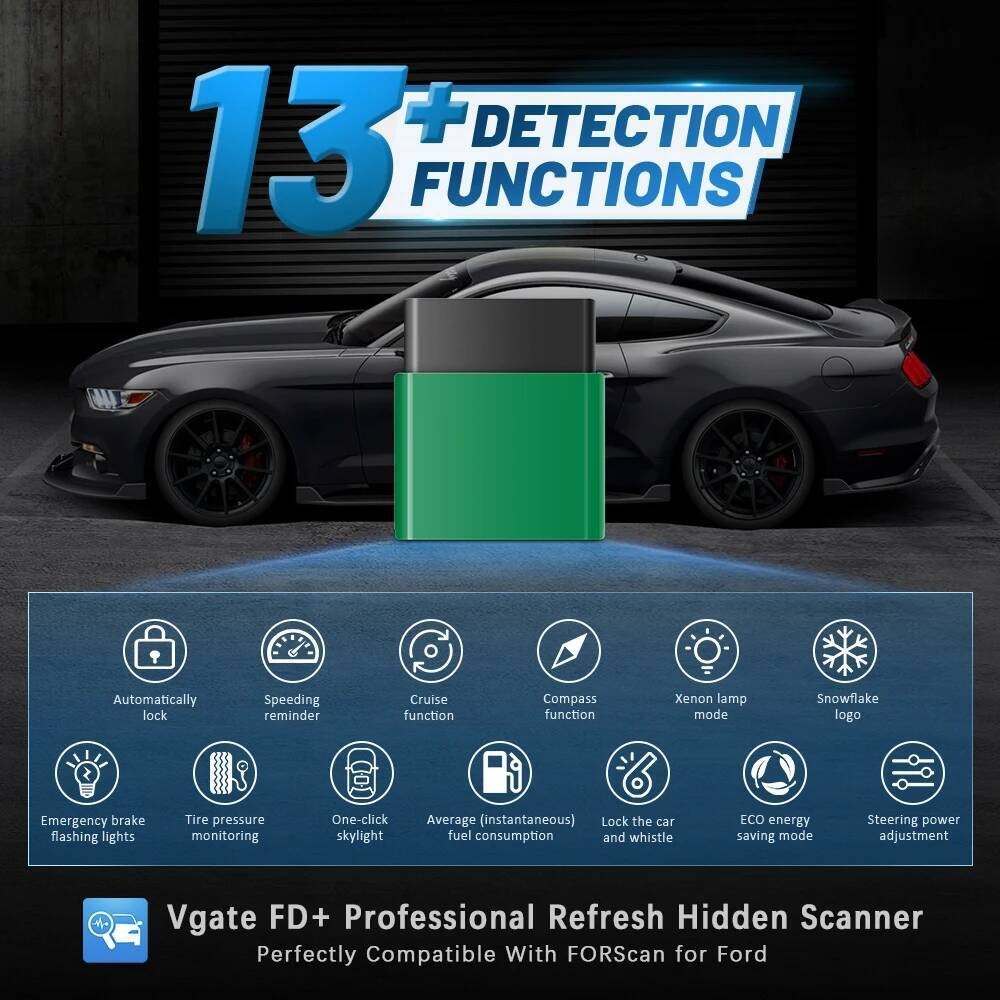 Jual vLinker Vgate FD+ ELM327 Bluetooth 4.0 Untuk Ford FORScan wifi ...