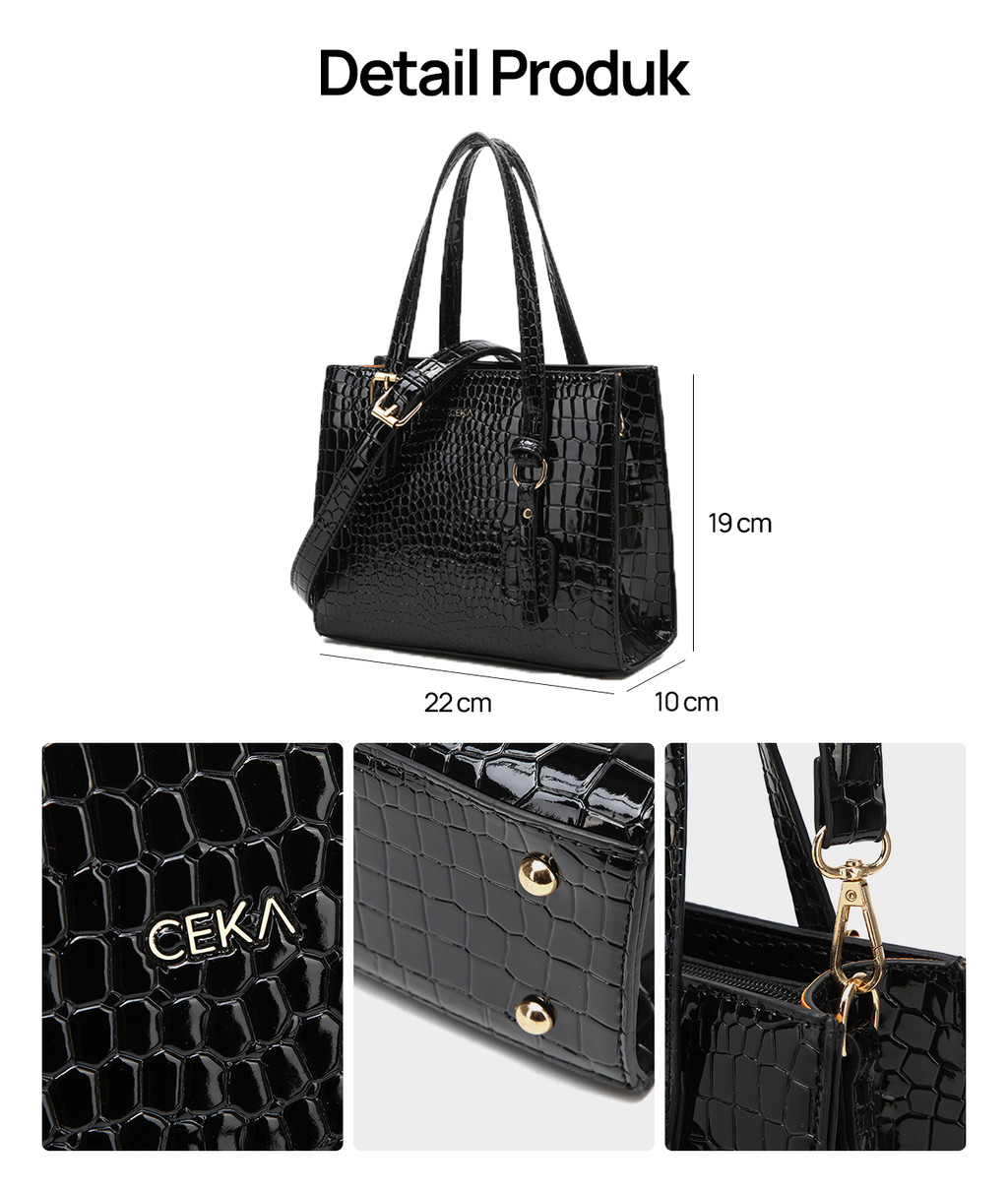 Jual [FREE BOX] CEKA PRO Tas Wanita Fara Gift Set 2 In 1 Kulit Croco ...