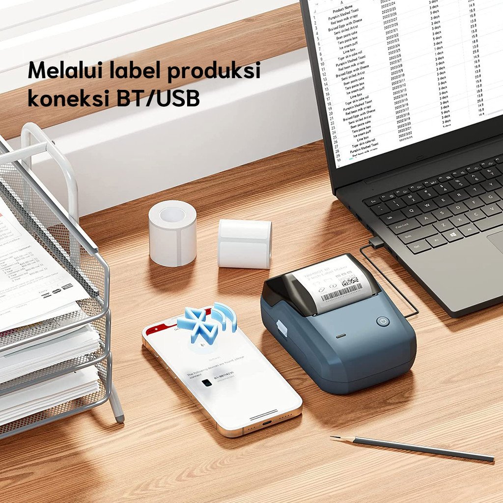 Jual NIIMBOT B1 Printer Label Kantor, Mesin Pembuat Label untuk Kabel ...