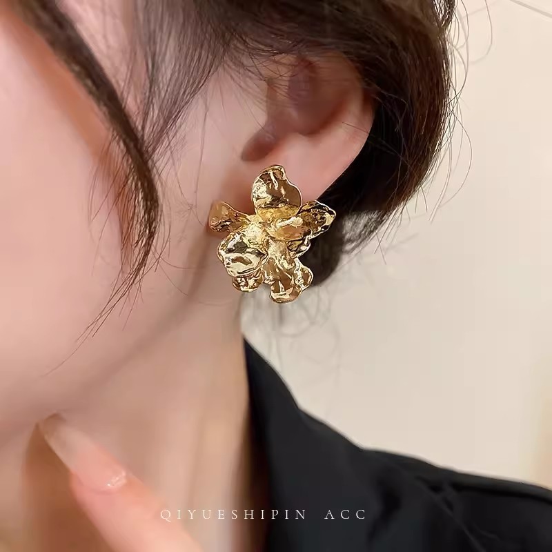 Jual Anting Bunga Logam Anting Emas 2024 Anting Retro Berlebihan Gaya ...