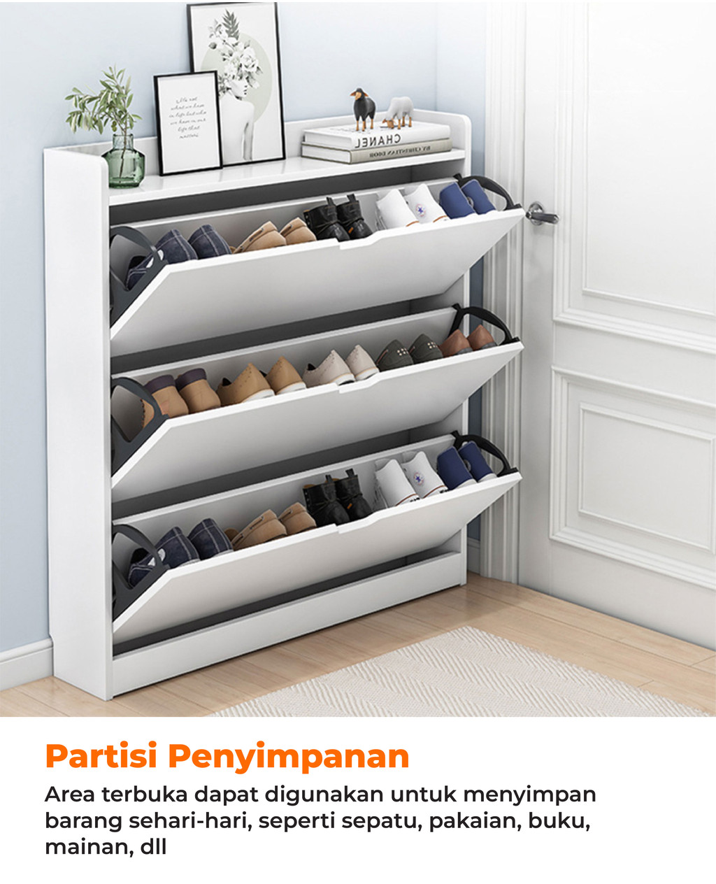 Jual Homedoki Lemari Sepatu/Rak Sepatu/Rak Sepatu Susun Tertutup/Lemari ...