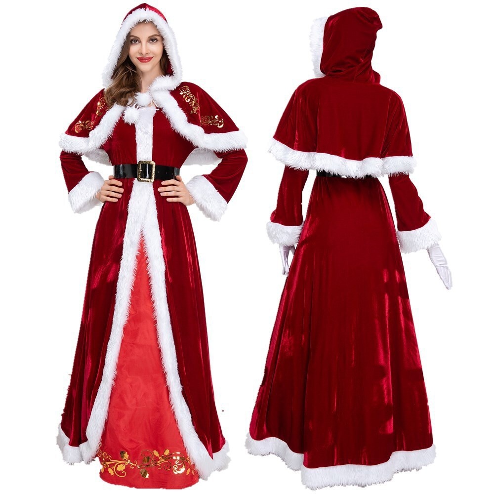 Jual Baju Edisi Natal Beberapa Santa Claus, gaun merah wanita dewasa ...
