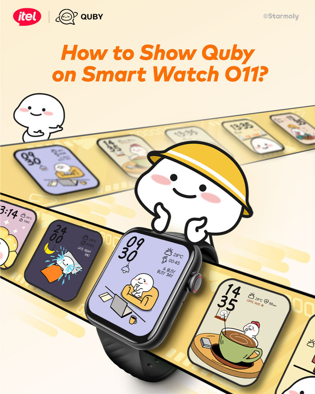 Jual Official itel & Quby Smart Watch ISW-O11 3 Active | Tahan Air 5ATM ...