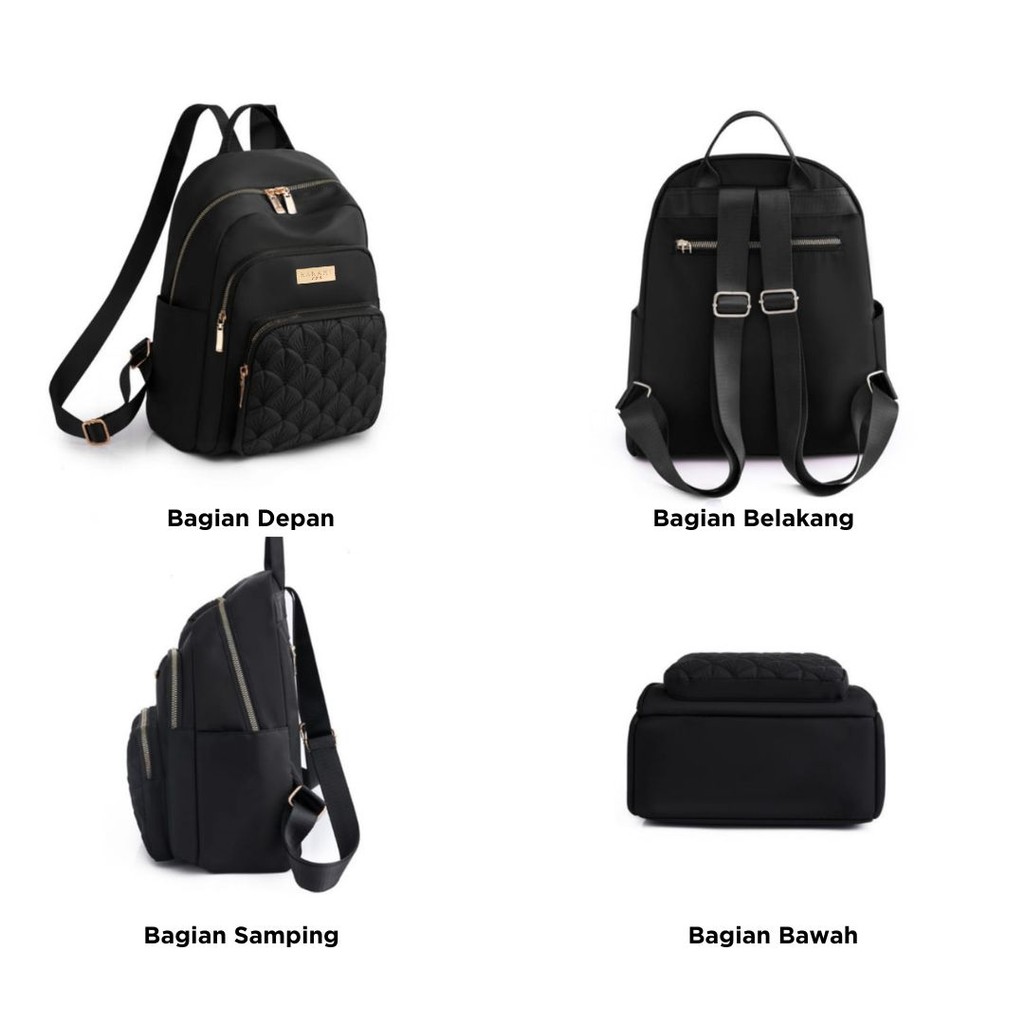 Jual HANAMI Tas Ransel Wanita Kekinian Backpack Cewek Justina Remaja ...