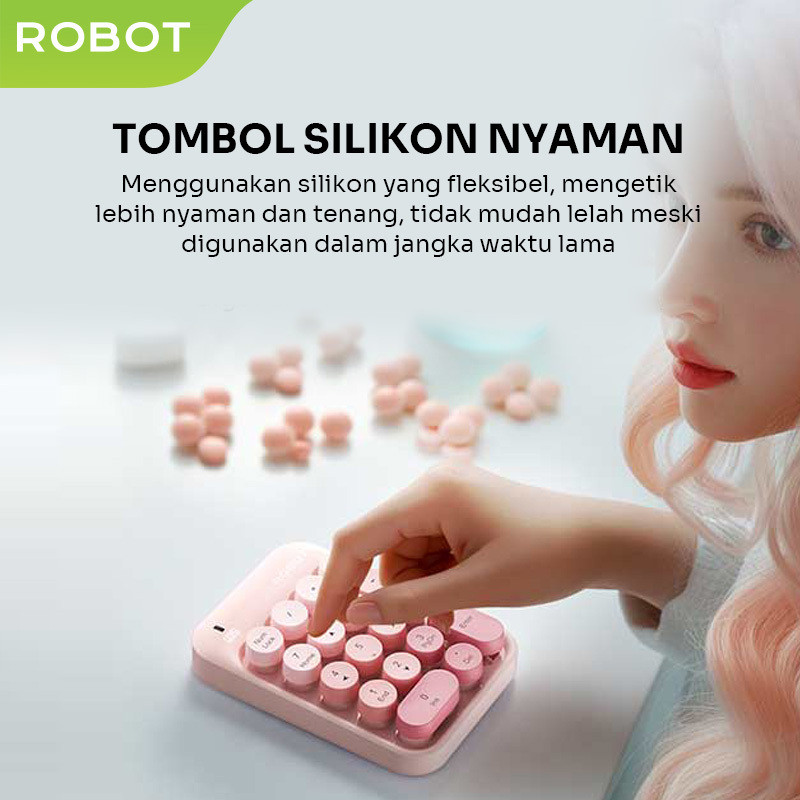 Jual ROBOT Keyboard Numeric RK02 Wireless Tanpa Kabel Koneksi 2.4G ...