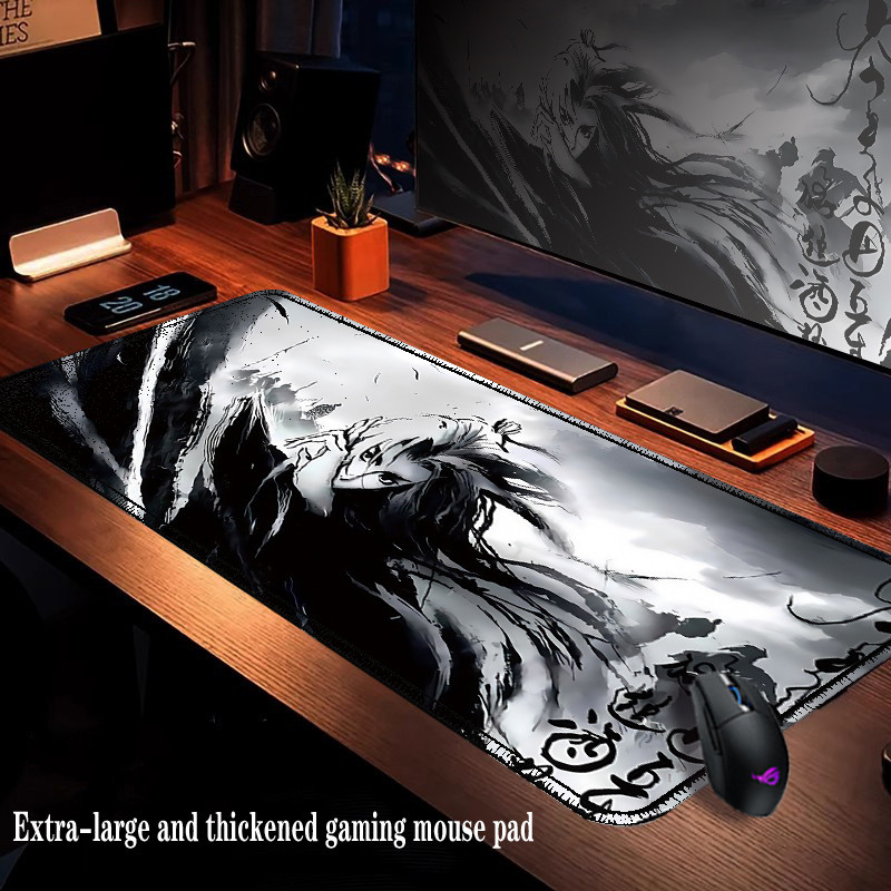 Jual Hitam aestheticmouse pad karet besar aesthetic anime custom lebar ...
