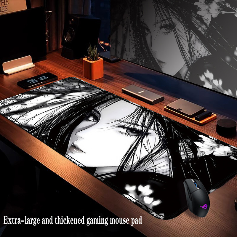 Jual gaming xl lebar panjang mouse pad karet besar aesthetic anime ...
