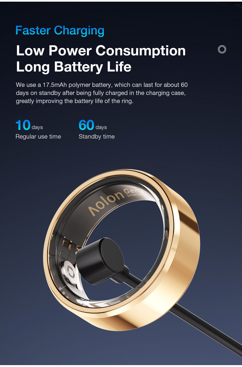 Jual Aolon Ring Gen3 Smart Ring Heart Rate & Blood Oxygen Monitoring ...