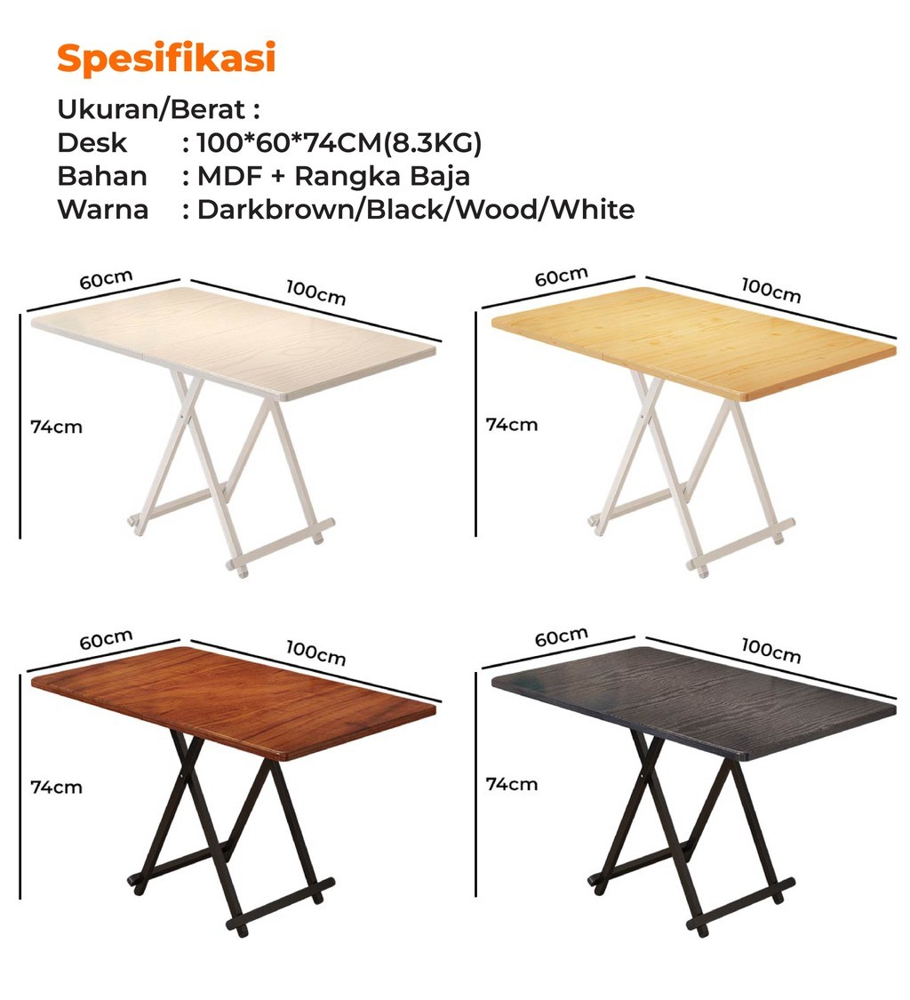 Jual Homedoki Bambu-Meja Makan/Meja Lipat/Meja Makan Lipat/Meja Lipat Portable Jualan/Meja Makan ...