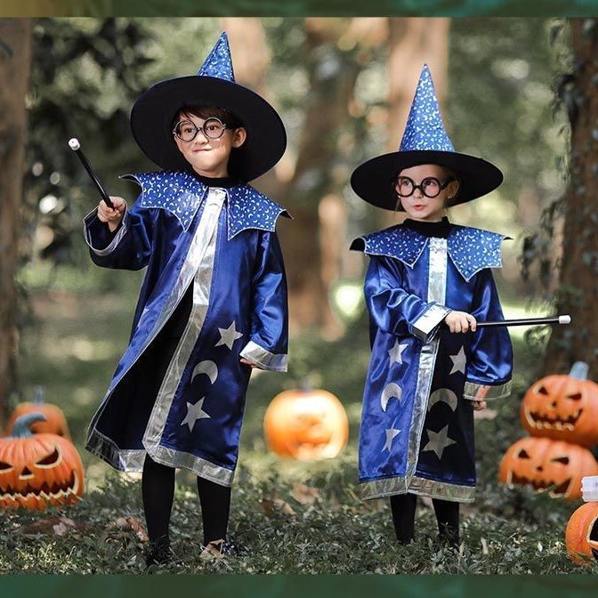 Jual Kostum Anak-anak Halloween Anak Perempuan Cos Kostum Penyihir Anak ...