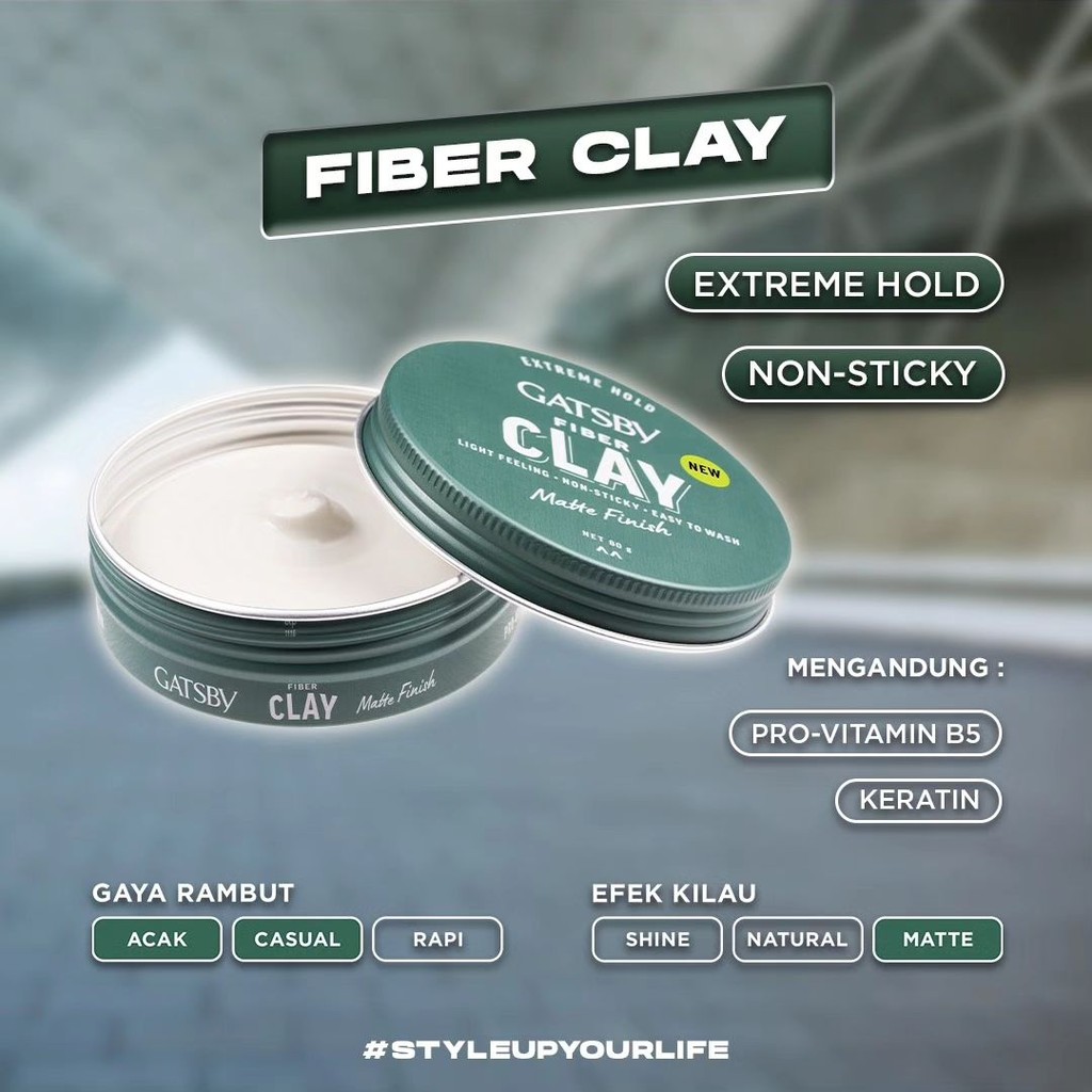 Jual GATSBY Fiber Clay | Man Corner | Shopee Indonesia