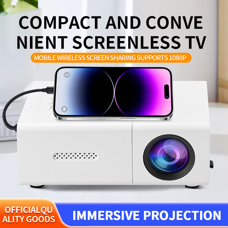 Jual M100 Mini Home LED Portable Projector HD YG300 Baru | Shopee Indonesia