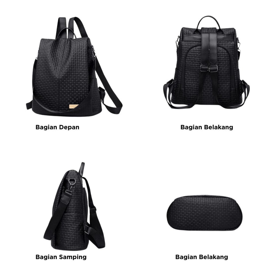Jual HANAMI Tas Ransel Wanita Kulit Premium Korea Cewek Sekolah Gendong ...