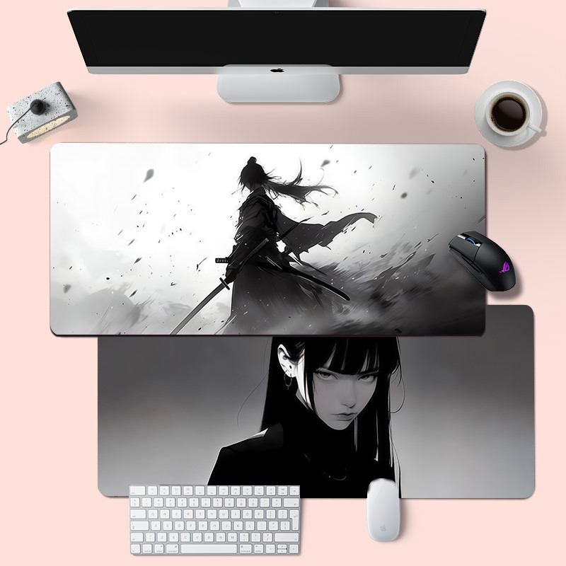Jual Black and white series Mouse pad Slip-Resistant DeskMat Custom ...