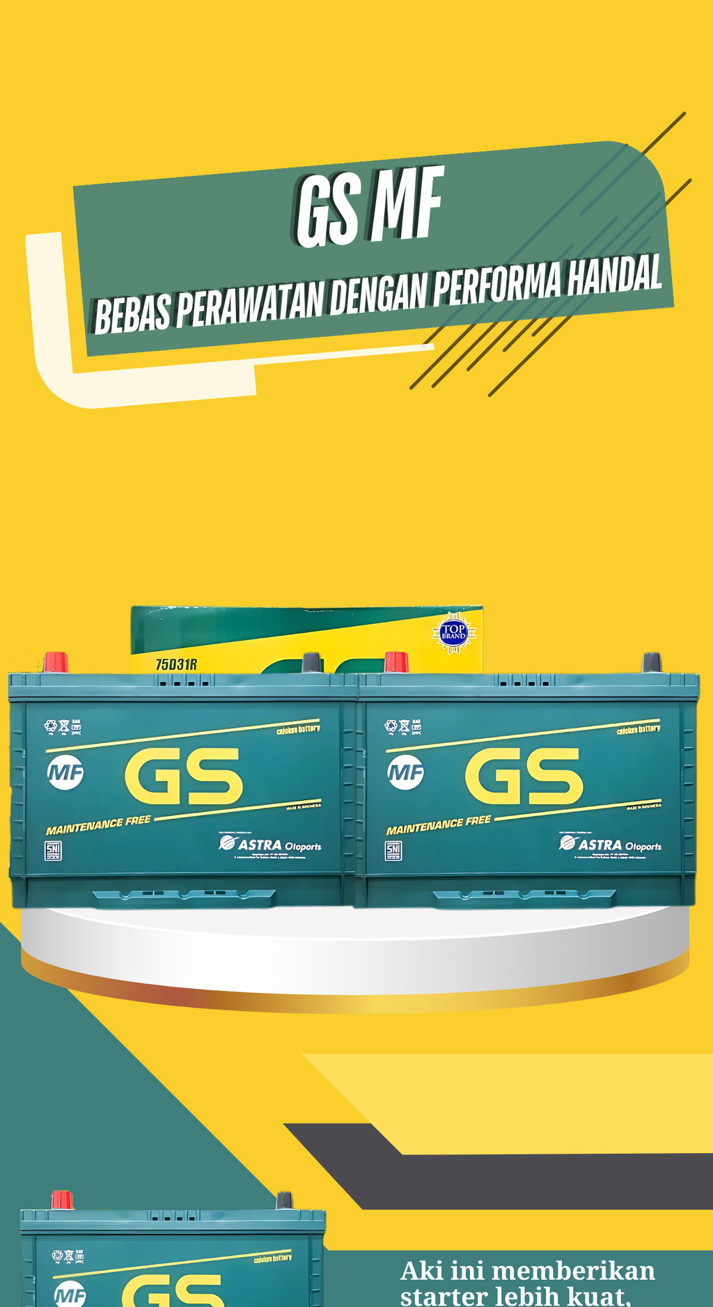 Jual GS MF Astra Aki Kering Mobil Wuling Confero NS60LS - 12V / 45Ah | Shopee Indonesia