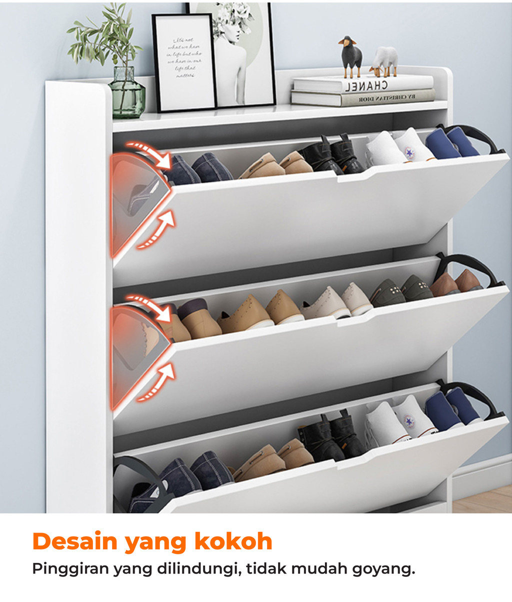 Jual Homedoki Rak Sepatu/Lemari Sepatu/Rak Sepatu Susun Tertutup/Lemari ...