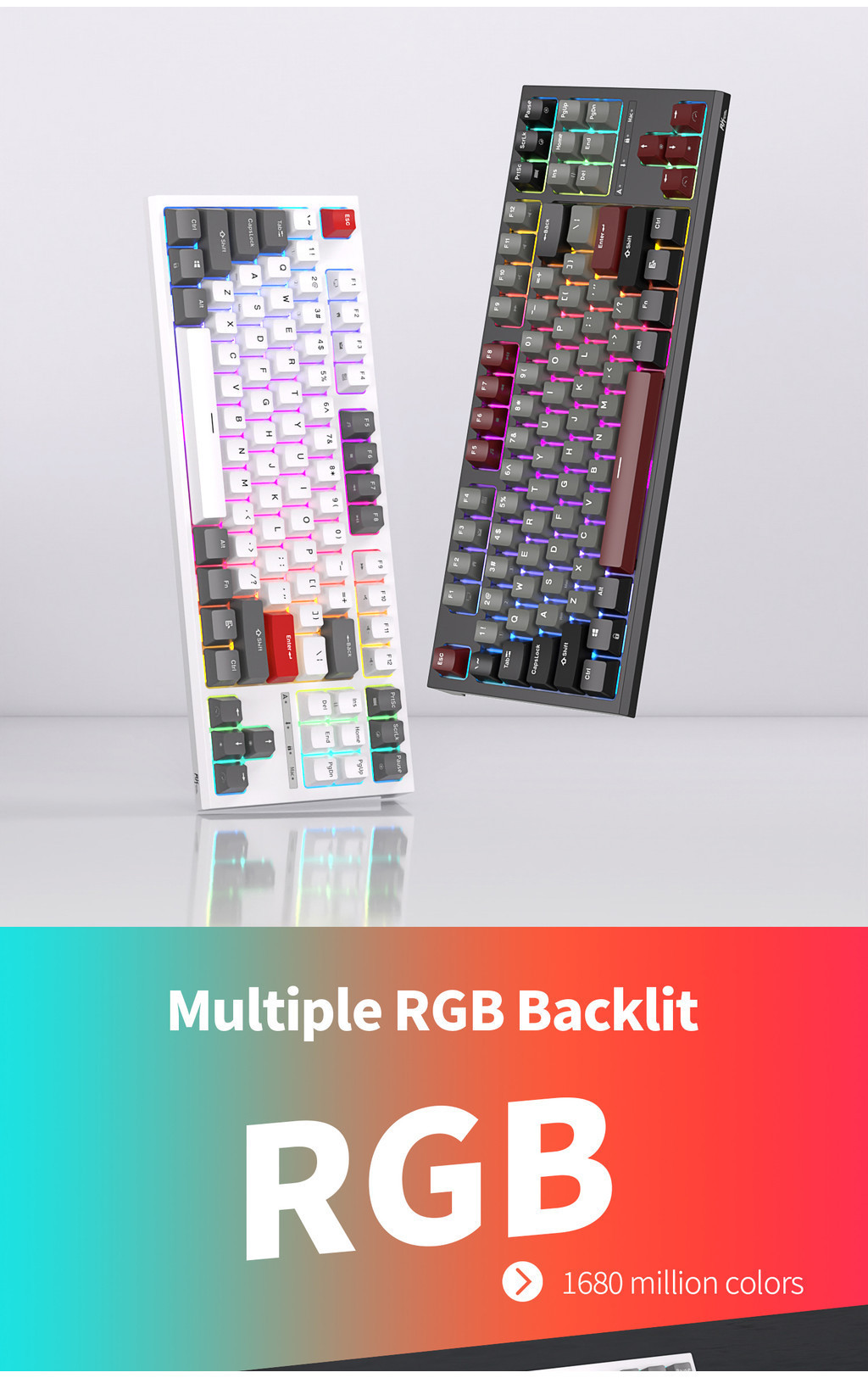 Jual Royal Kludge RK R87 Black 87 key Wired Gaming Keyboard | Shopee ...