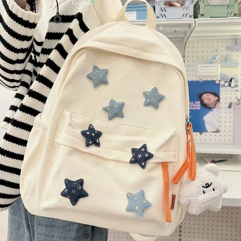 Jual Japanese Cute Girl Niche Homemade Five-pointed Star Backpack Ins ...