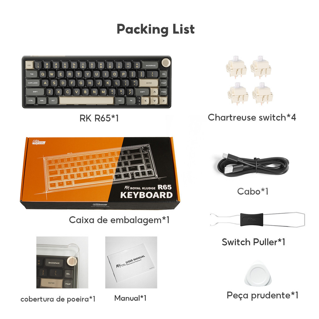 Jual Royal Kludge RK R65 Black 66 key Wired Gaming Keyboard | Shopee ...