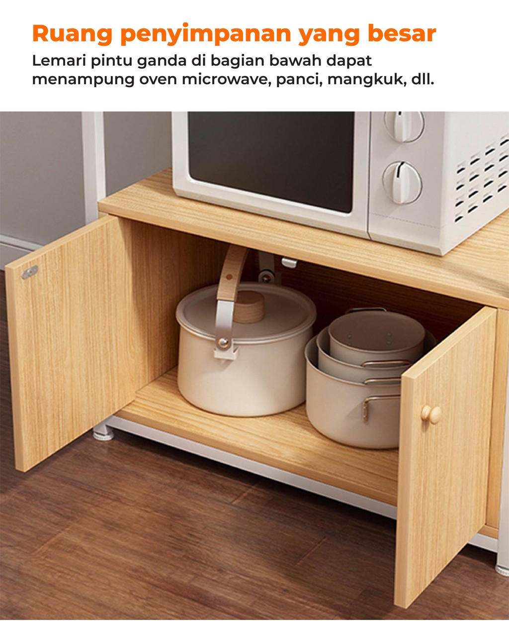 Jual Homedoki Lemari Dapur Kayu/Rak Dapur Minimalis/Rak Dapur Serbaguna ...