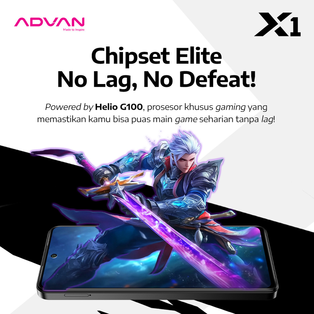 Jual [NEW LAUNCH] Gaming Smartphone ADVAN X1 | MediaTek Helio G100 ...