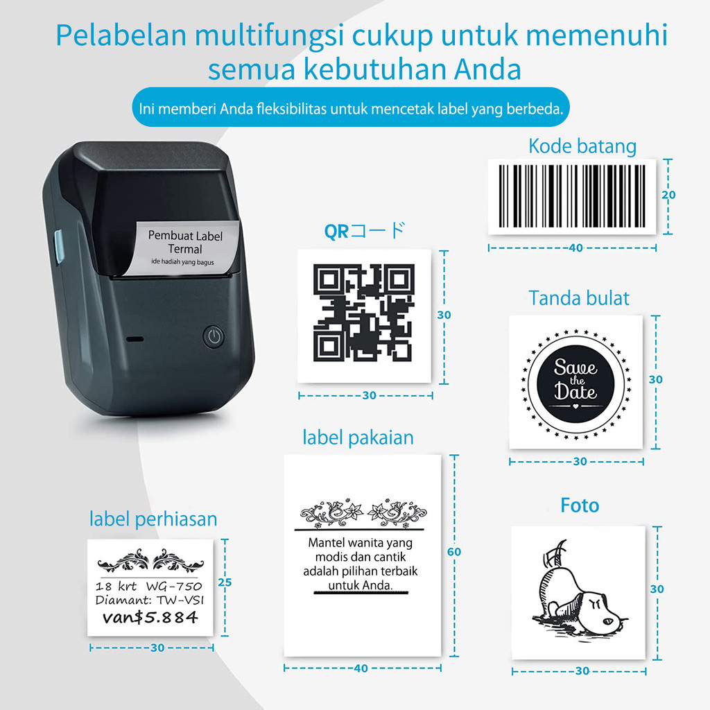 Jual NIIMBOT B1 Printer Label Kantor, Mesin Pembuat Label untuk Kabel ...