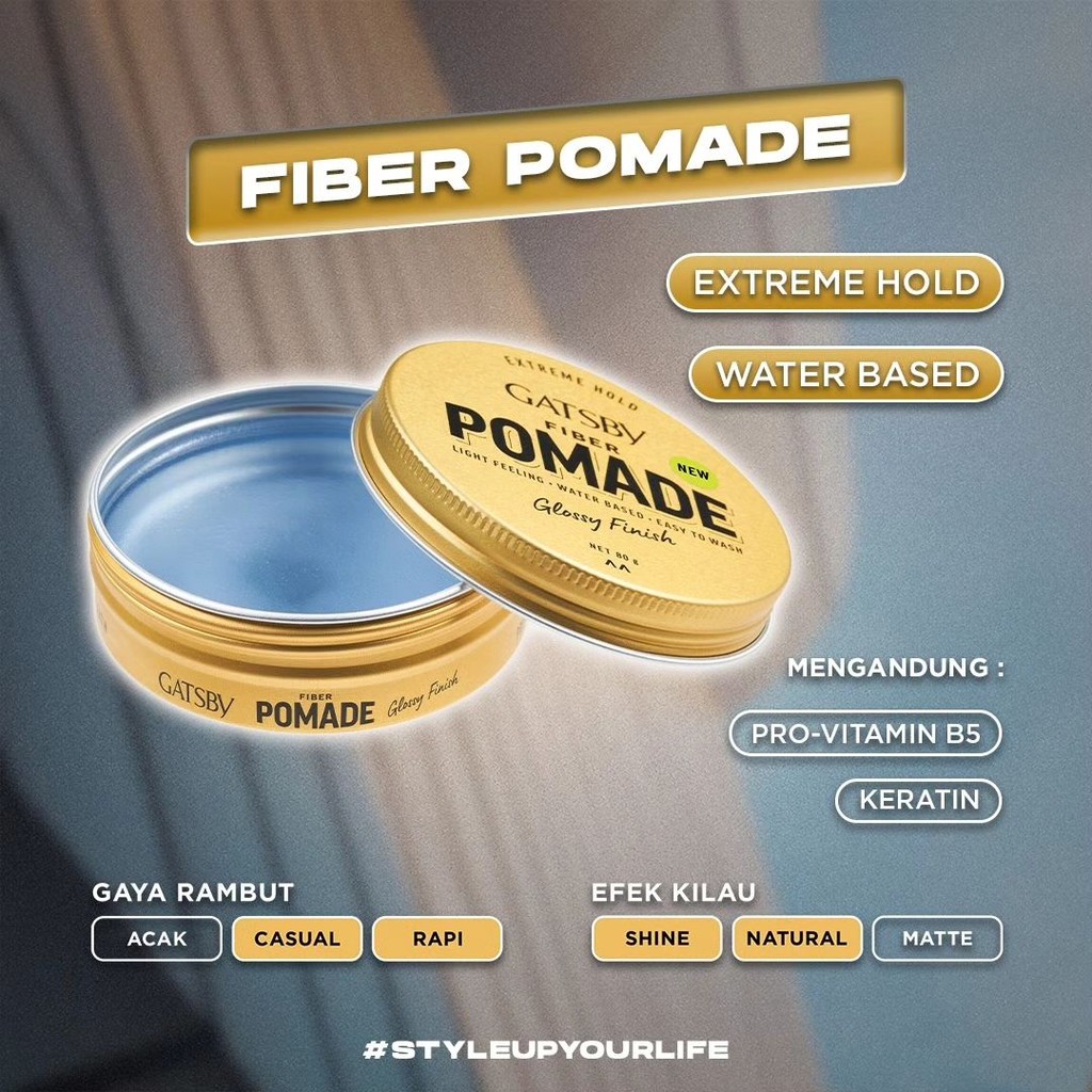 Jual GATSBY Fiber Pomade | Man Corner | Shopee Indonesia