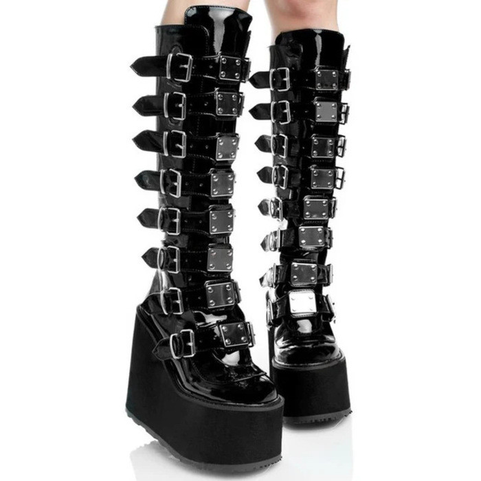 Jual Sepatu Booth Wanita Sepatu Martin Lengan Panjang Dengan Sabuk ...